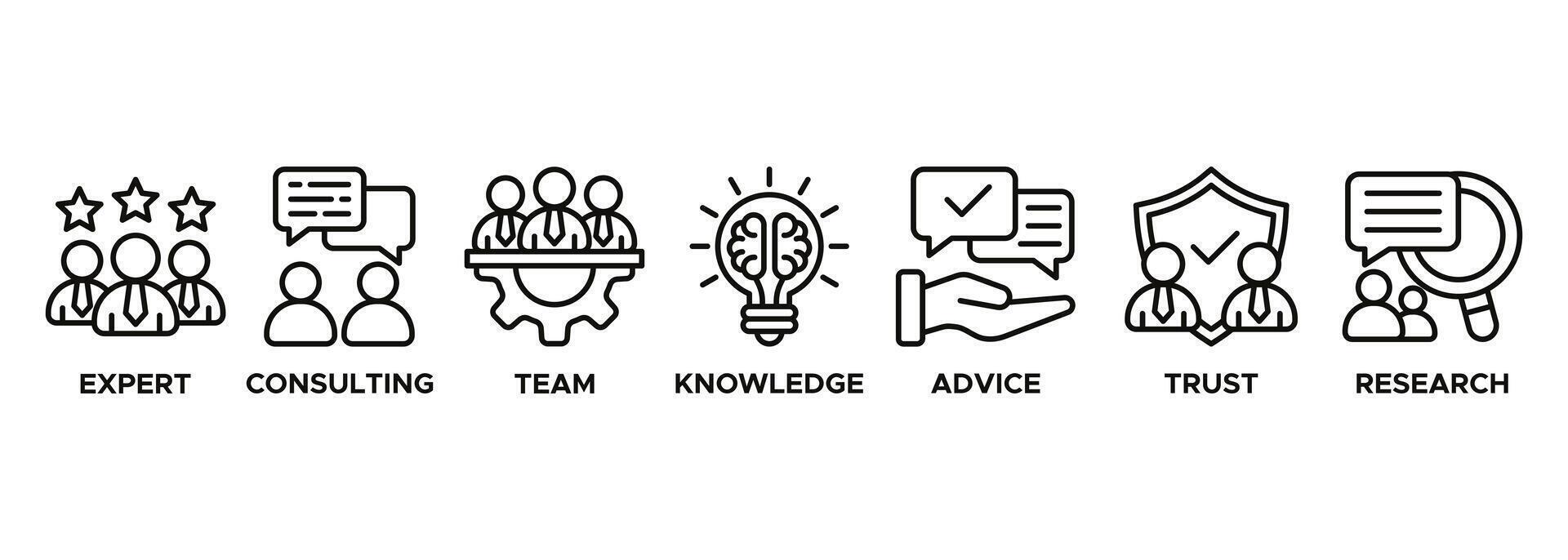 Expertise banner web icon vector illustration concept representing high level knowledge and ...