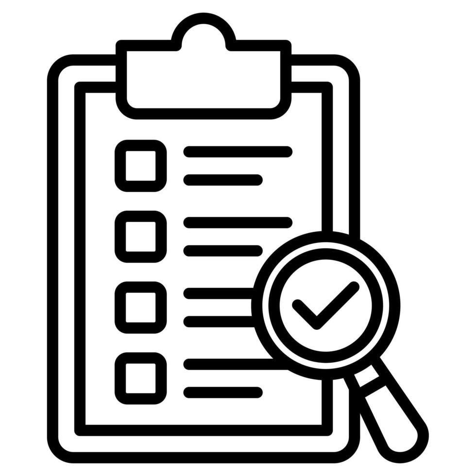 Quality Control Icon Line Vector Illustration 39885796 Vector Art At