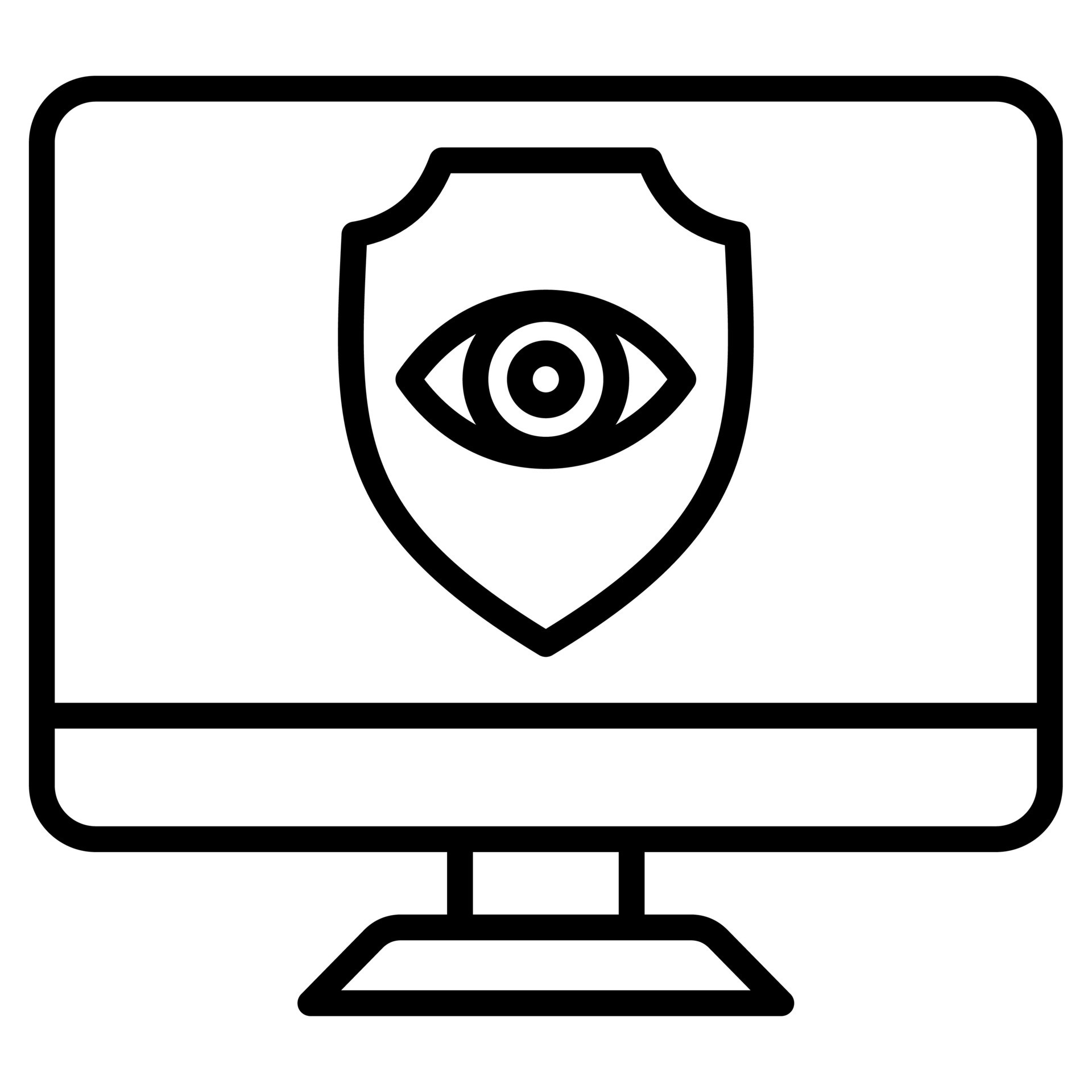 Security Monitoring Icon Line Vector Illustration 39885920 Vector Art At Vecteezy