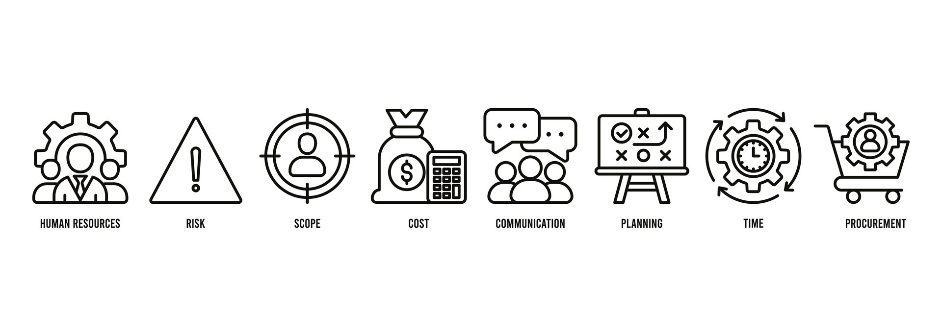 Project Management Banner Web Icon Vector Illustration Concept With
