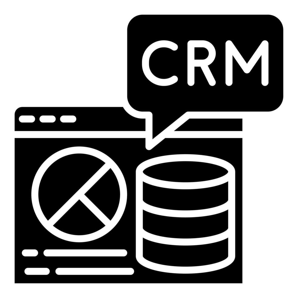 Crm Database Icon Line Vector Illustration 39885945 Vector Art At Vecteezy