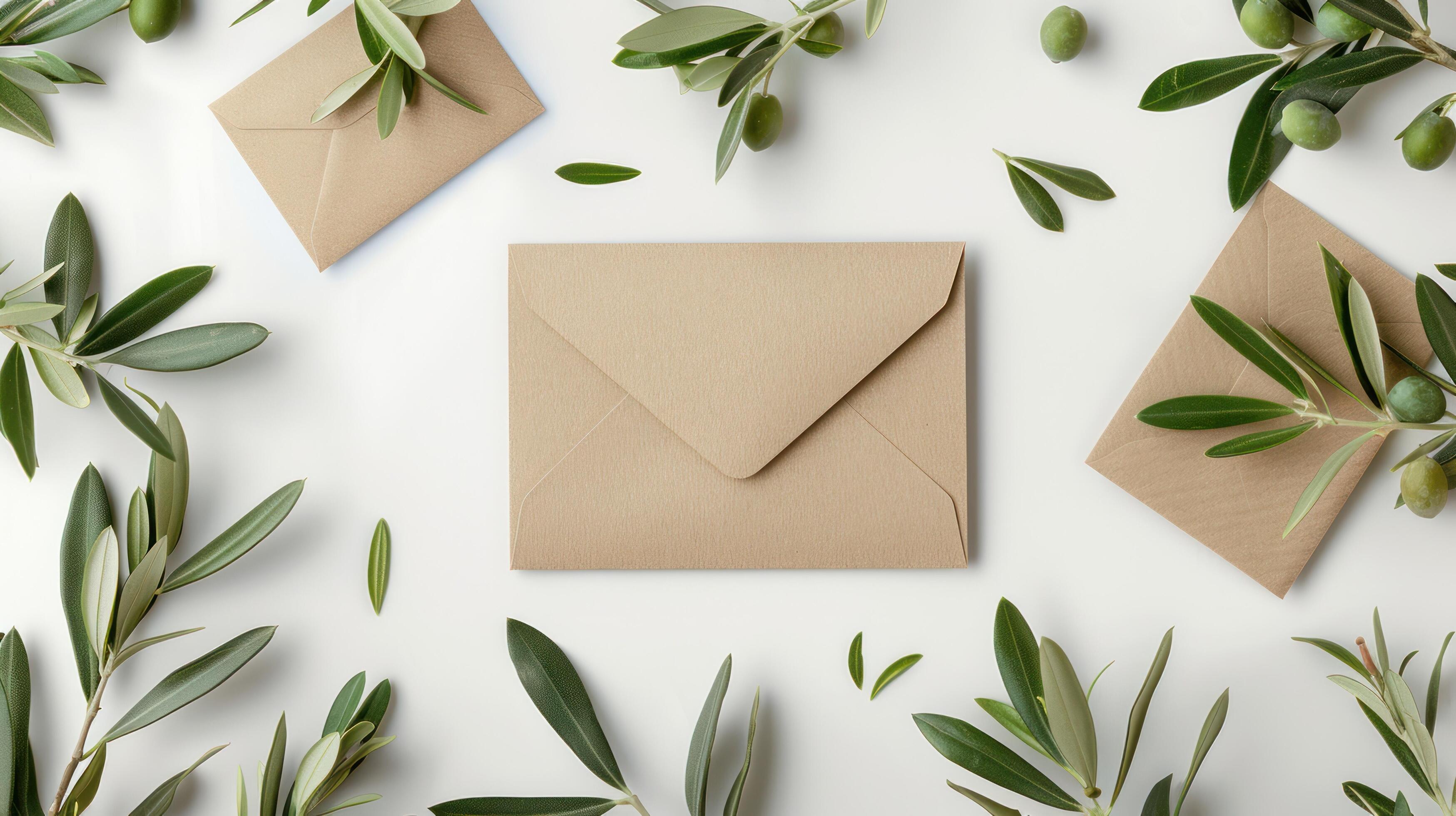 Ai Generated Summer Wedding Stationery Mock Up Scene Featuring A Blank