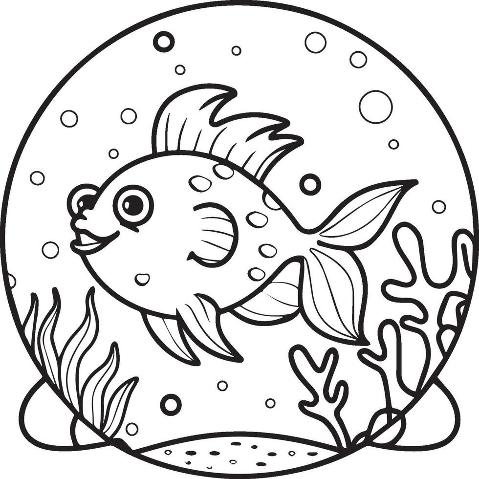 Ocean Habitat Coloring Page