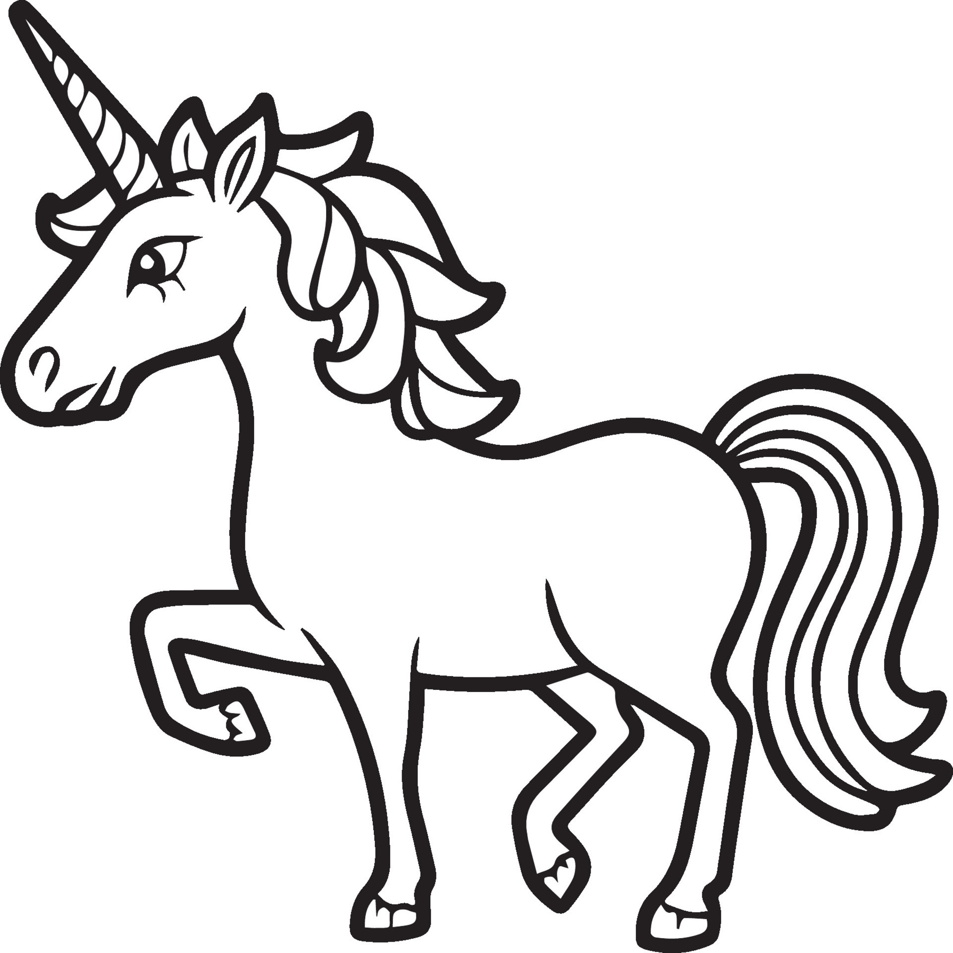 Unicorn Coloring Pages Unicorn Outline Vector Images Cute Design Unicorn Outline Vector