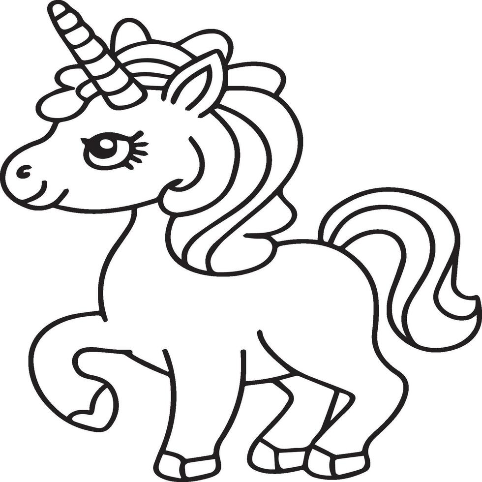 Unicorn Coloring Pages Unicorn Outline Vector Images Cute Design Unicorn Outline Vector