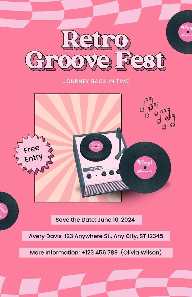 Retro Music Festival Poster 39896627 Template Retro Music Festival Poster 39896627 Template