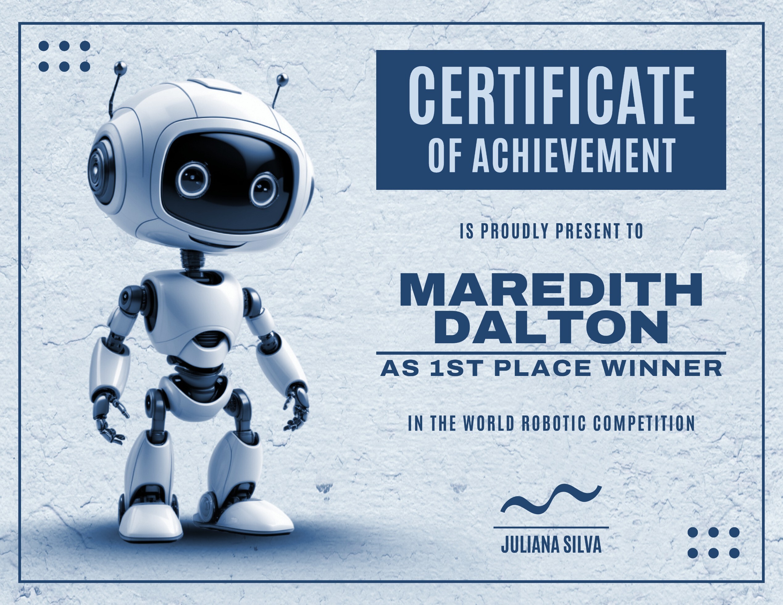 Robotic Technology Competition Certificate 39898458 Template