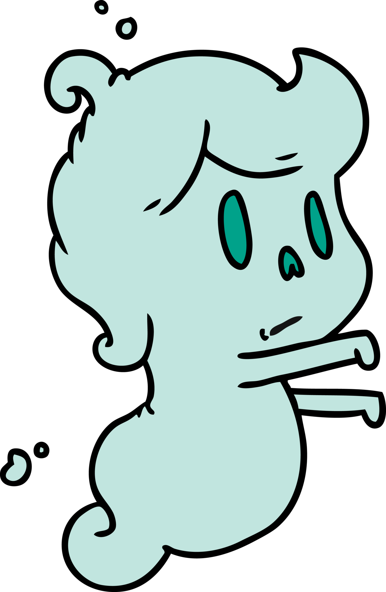 Cartoon Illustration Of A Kawaii Cute Ghost 39907393 Png