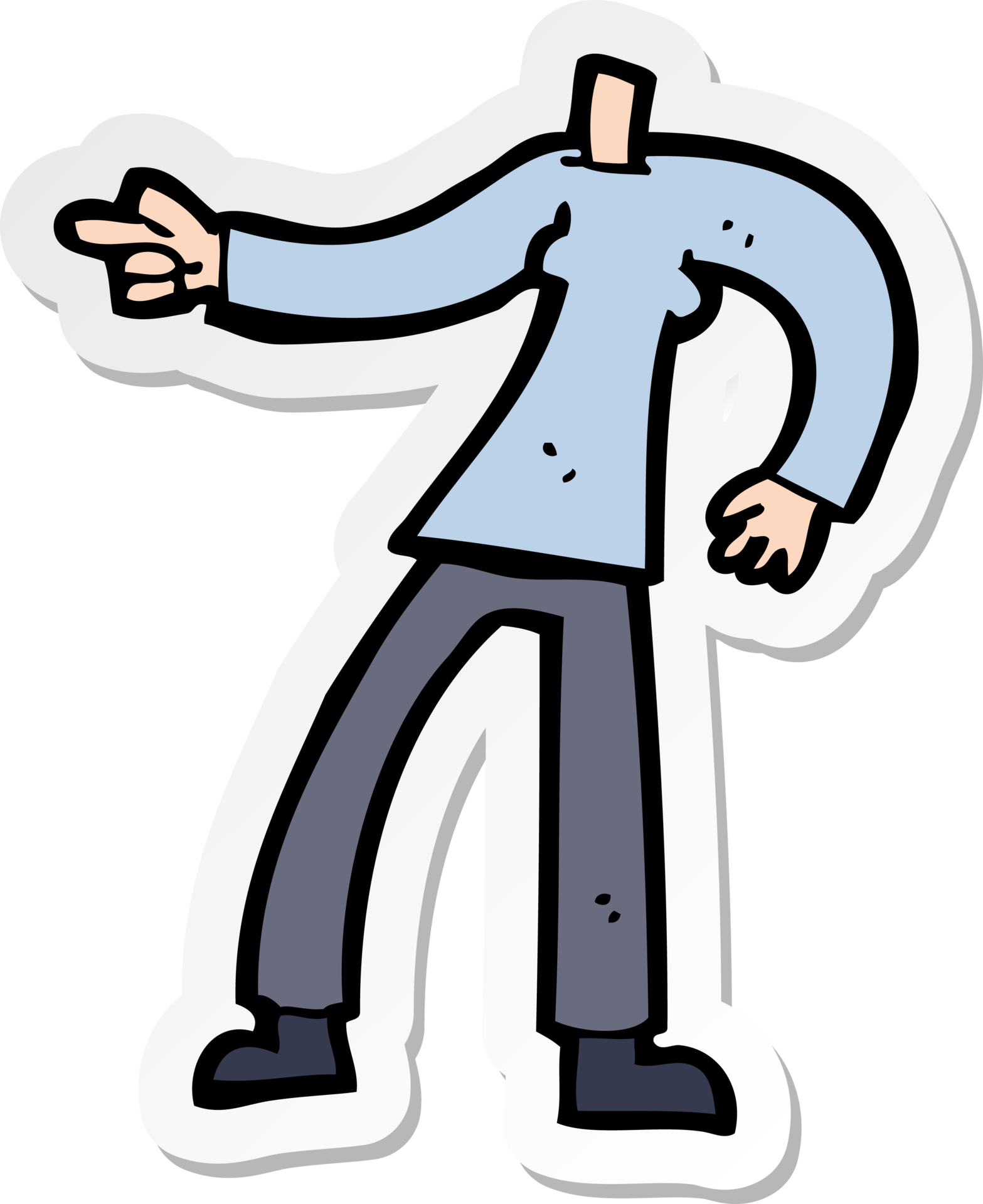 Sticker Of A Cartoon Female Body 39913312 Png