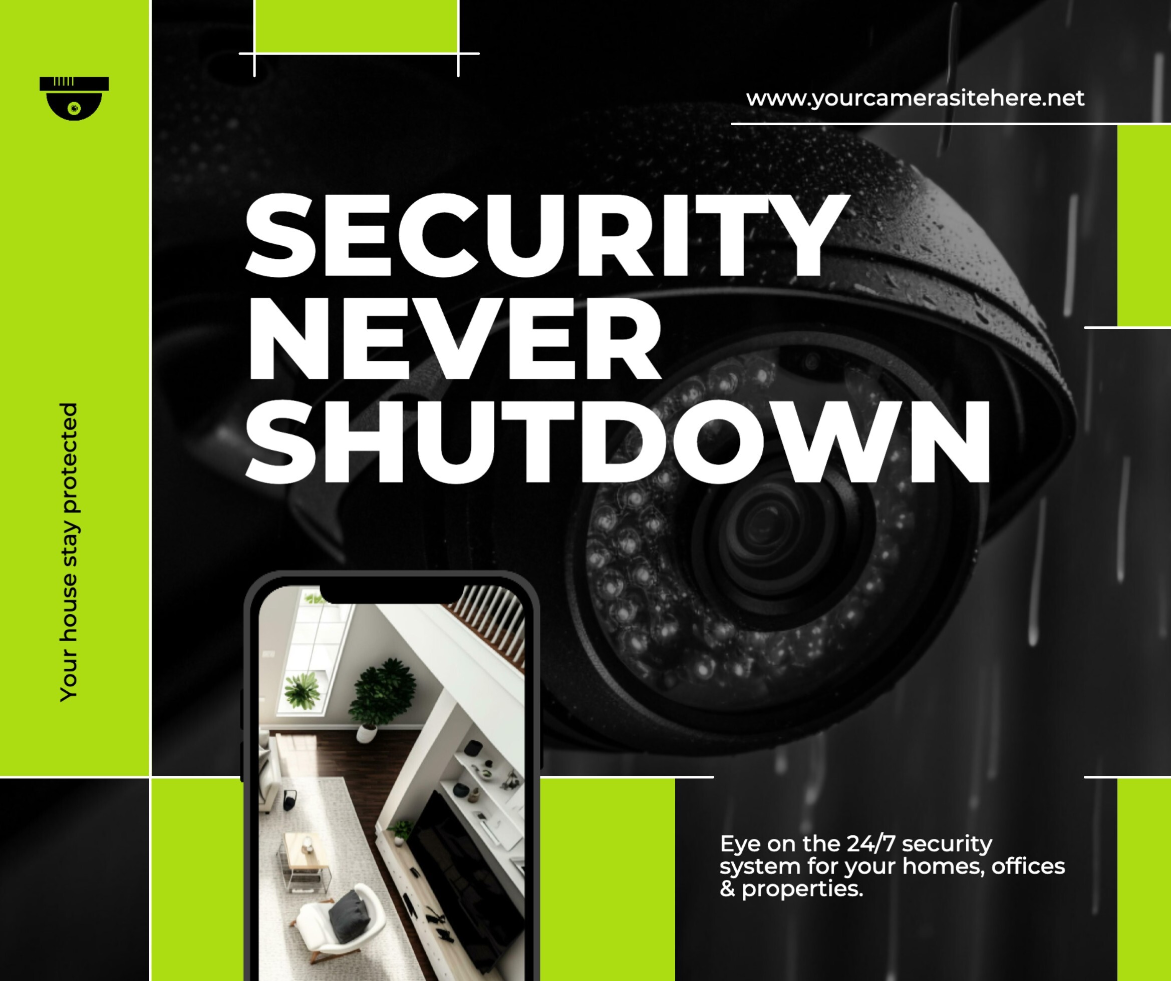 Security Camera Technology Facebook Post 39920365 Plantilla