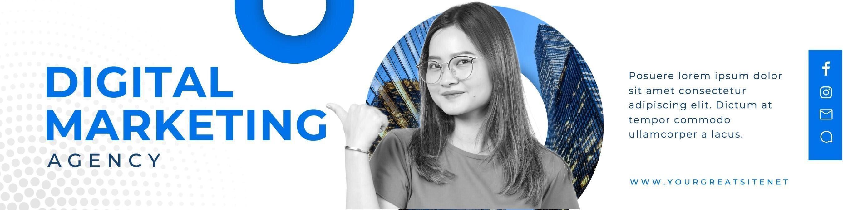 Blue Modern Digital Marketing Linkedin Banner 39920937 Template