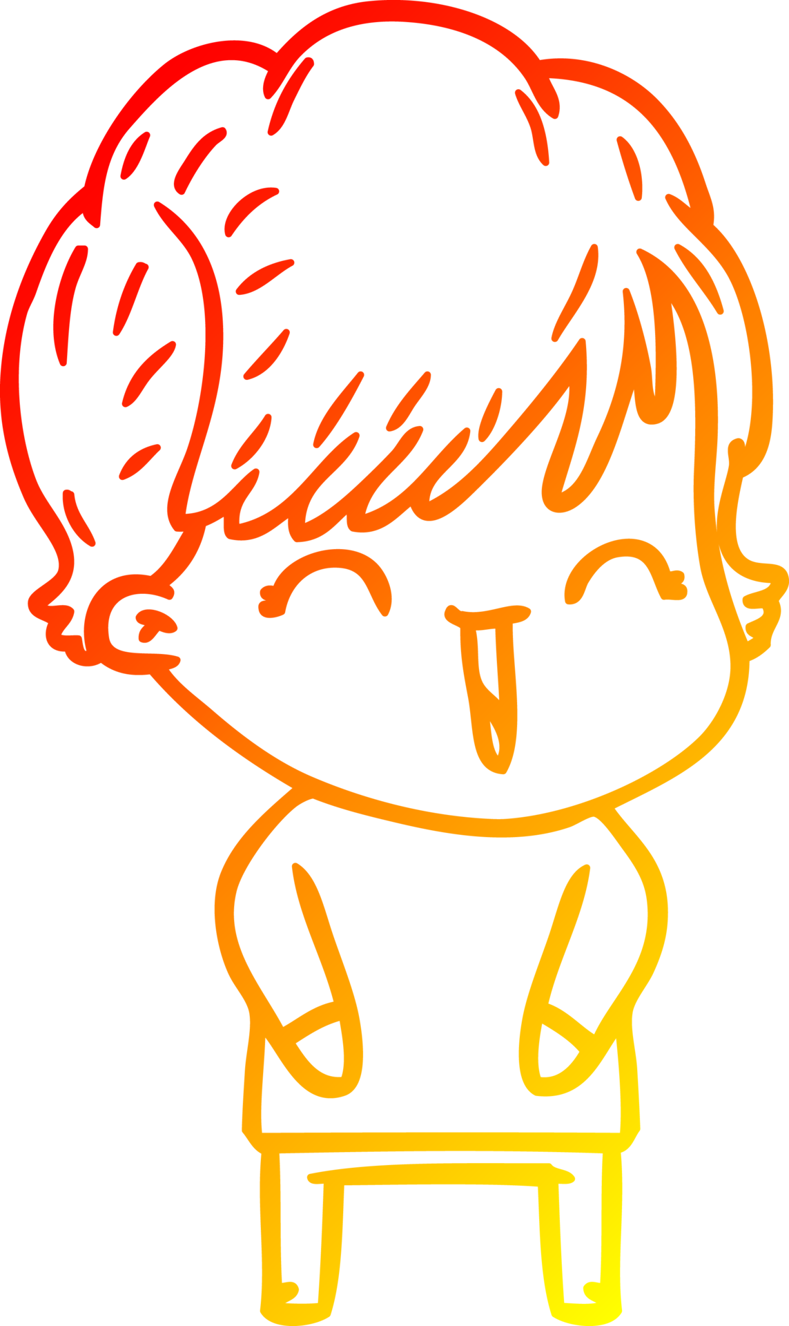 warme Gradientenlinie Zeichnung Cartoon lachende Frau 39922225 PNG warme Gradientenlinie Zeichnung Cartoon lachende Frau 39922225 PNG