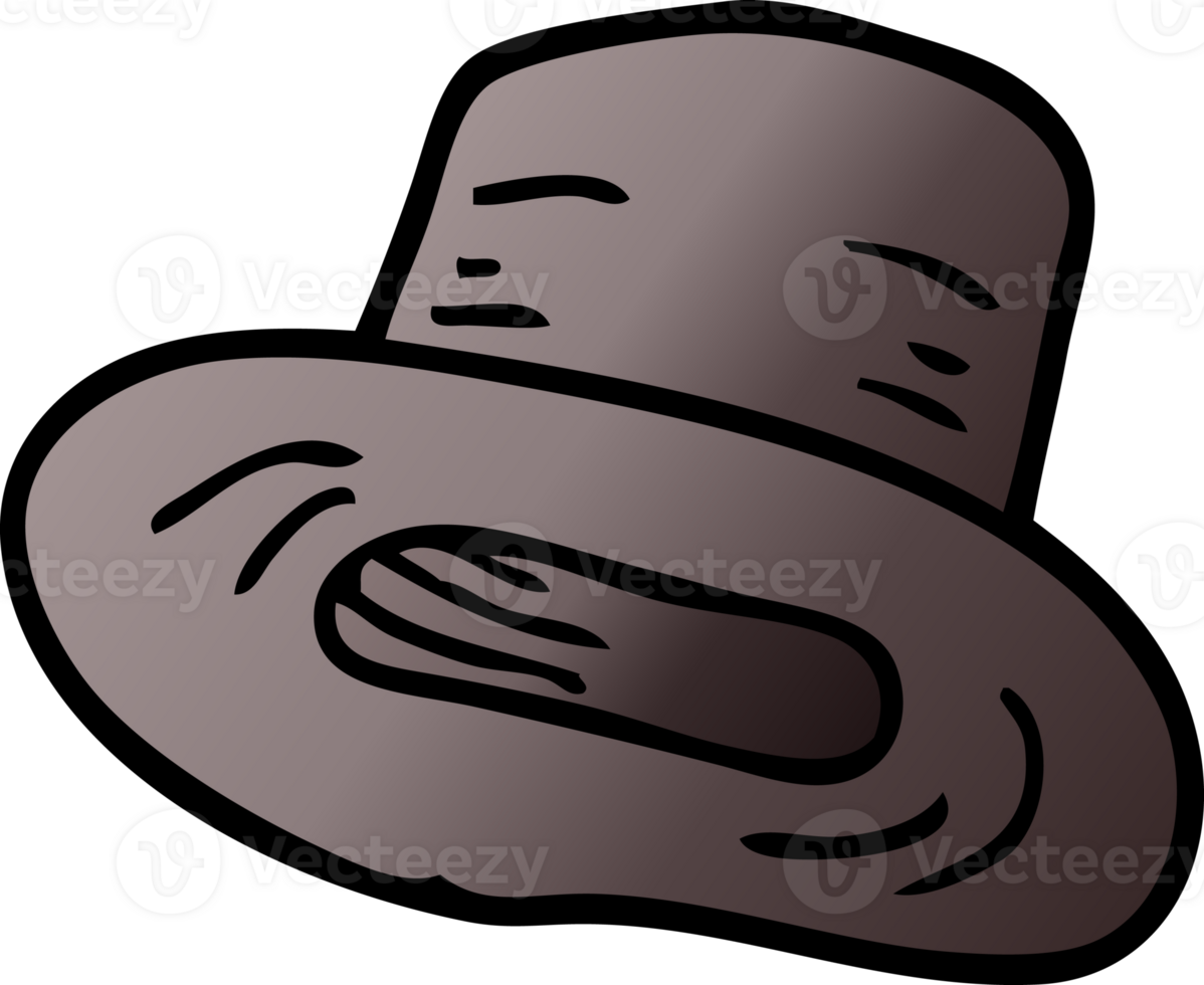 Gradient Illustration Cartoon Top Hat 39922577 Png