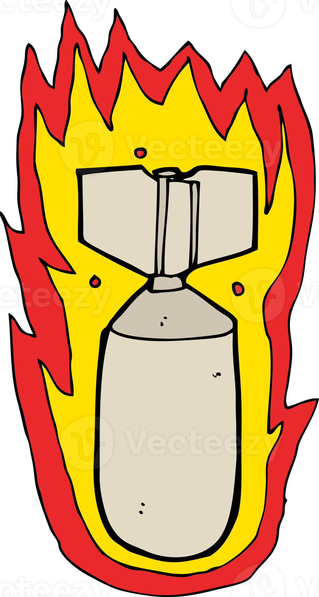 cartoon flaming bomb 39924600 PNG