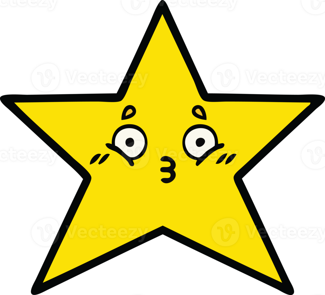 Cute Cartoon Gold Star 39925882 Png