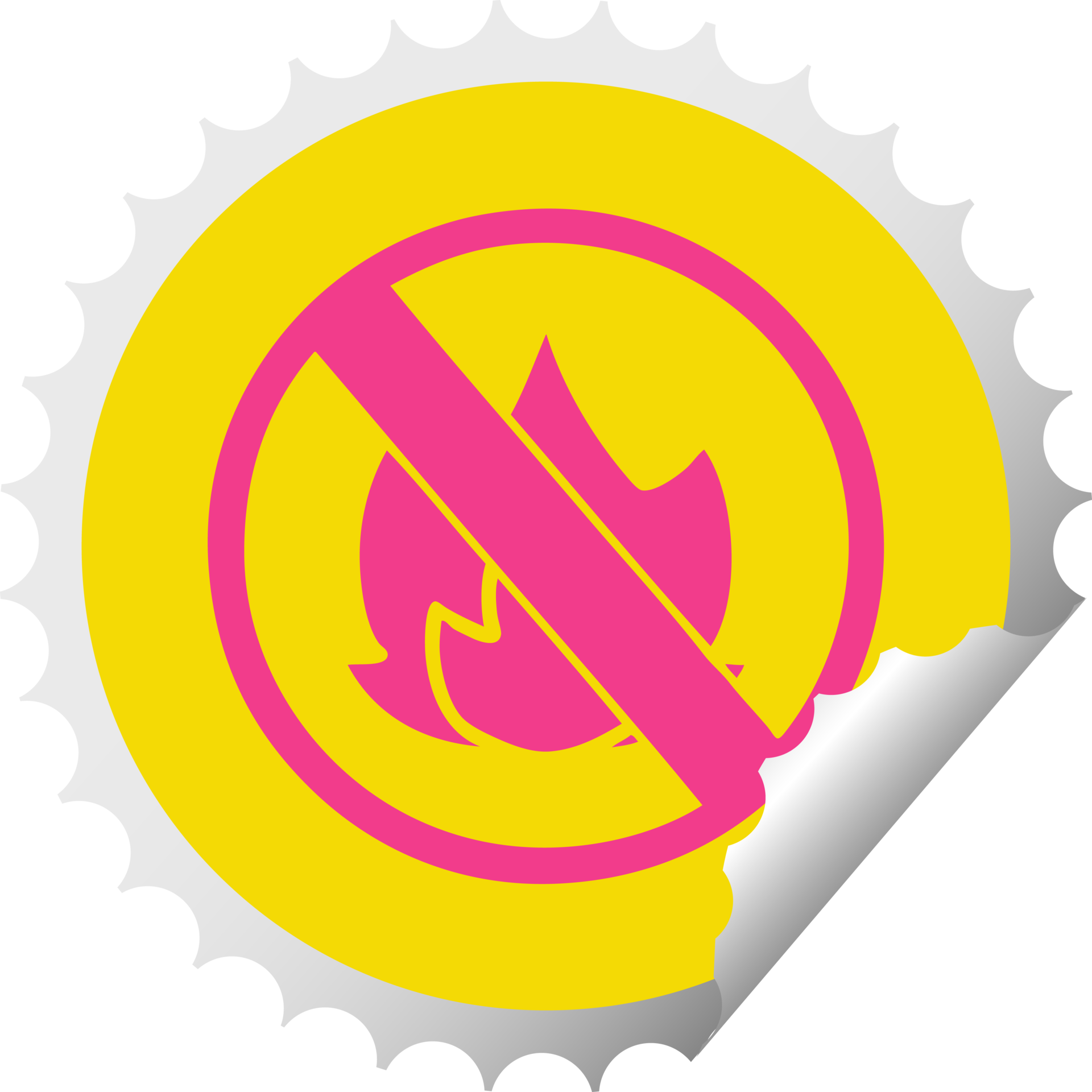 Circular Peeling Sticker Cartoon No Fire Allowed Sign 39930330 Png
