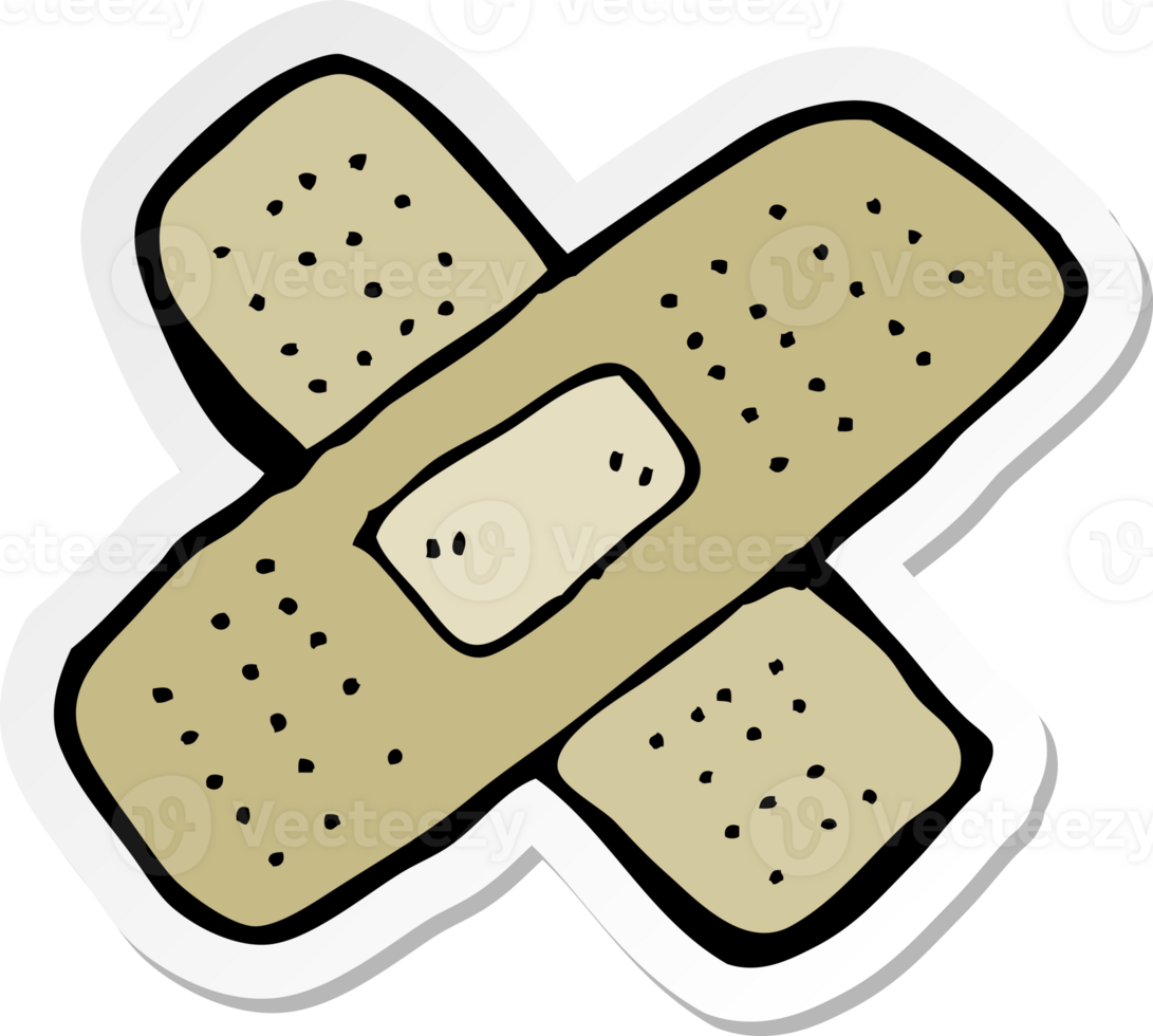 sticker of a cartoon plaster 39935216 PNG