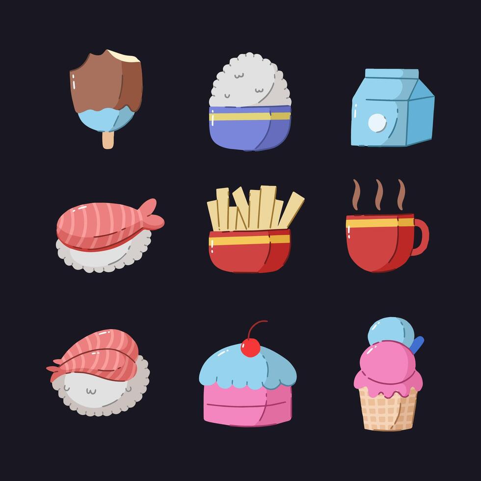 Fast food hand drawn vector illustration 39936811 Vector Art at Vecteezy Fast food hand drawn vector illustration 39936811 Vector Art at Vecteezy