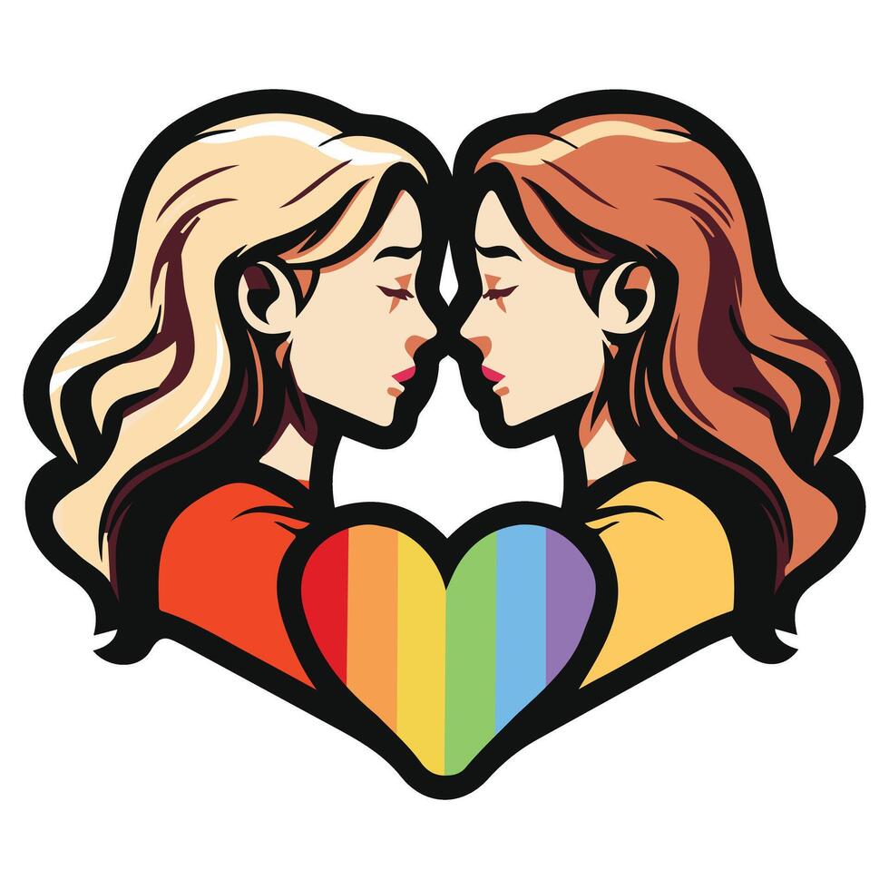 AI generated Two girls love couple sticker, Two girls love couple ... AI generated Two girls love couple sticker, Two girls love couple ...