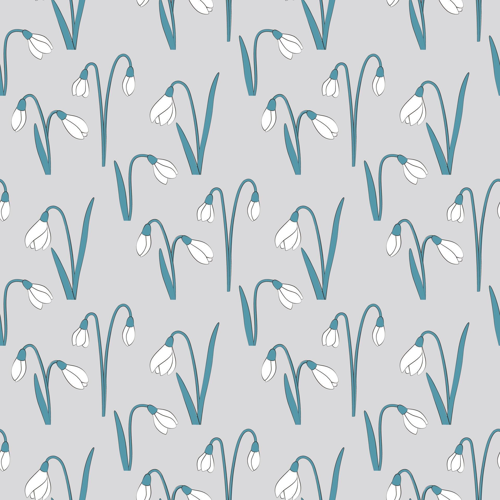 snowdrop seamless pattern 39939476 Vector Art at Vecteezy