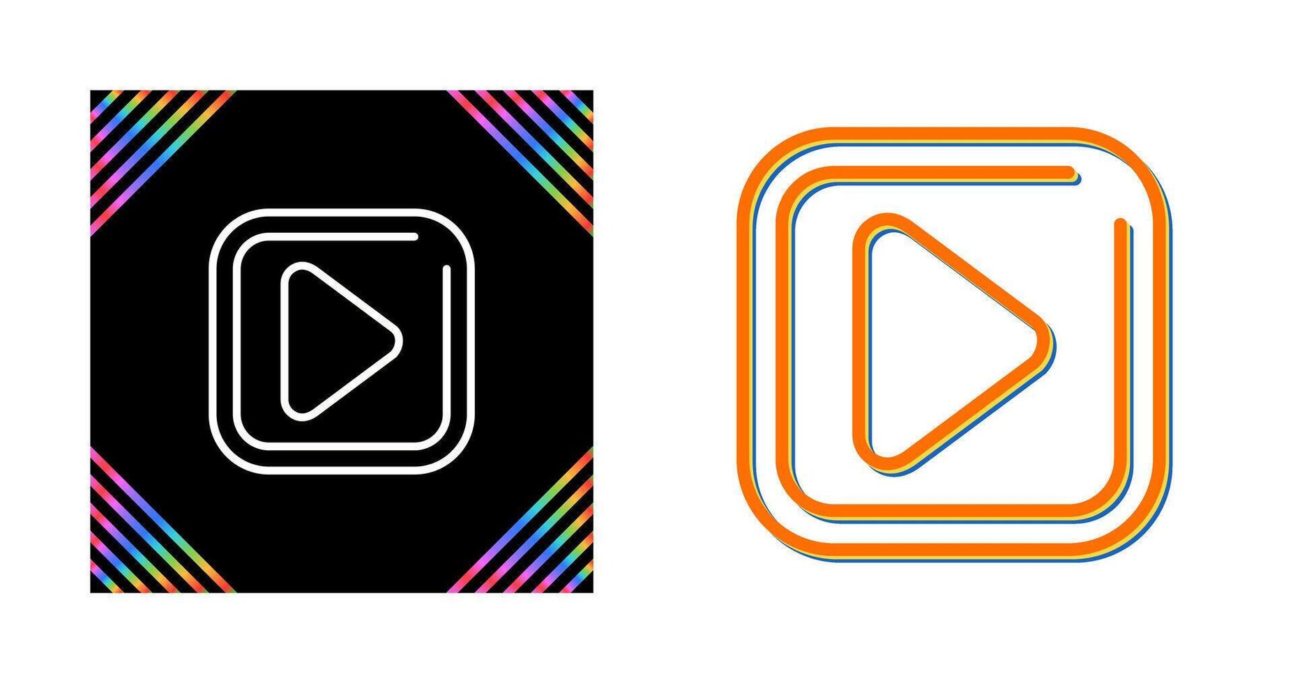 Play Sqaure Vector Icon 40035474 Vector Art At Vecteezy