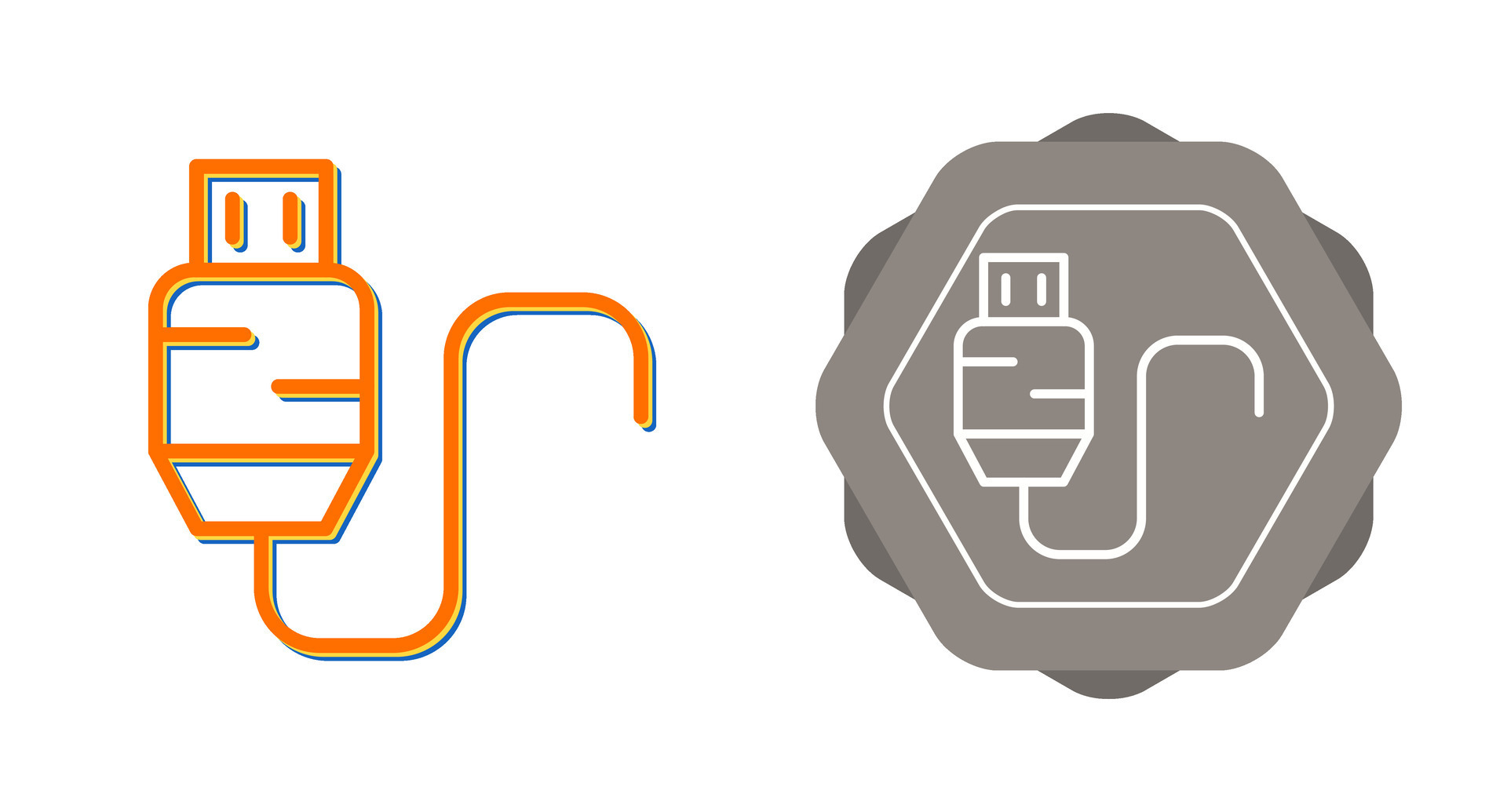 Usb Cable Vector Icon 40057004 Vector Art At Vecteezy