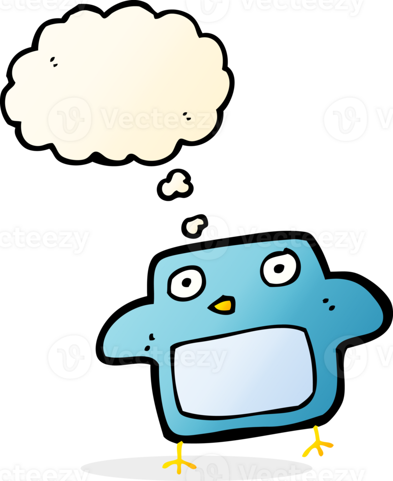 Cartoon Bird With Thought Bubble 40070440 Png
