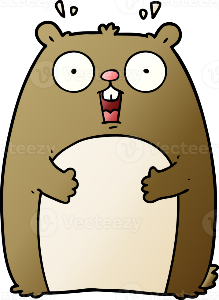 Cartoon Shocked Ground Hog 40073911 Png