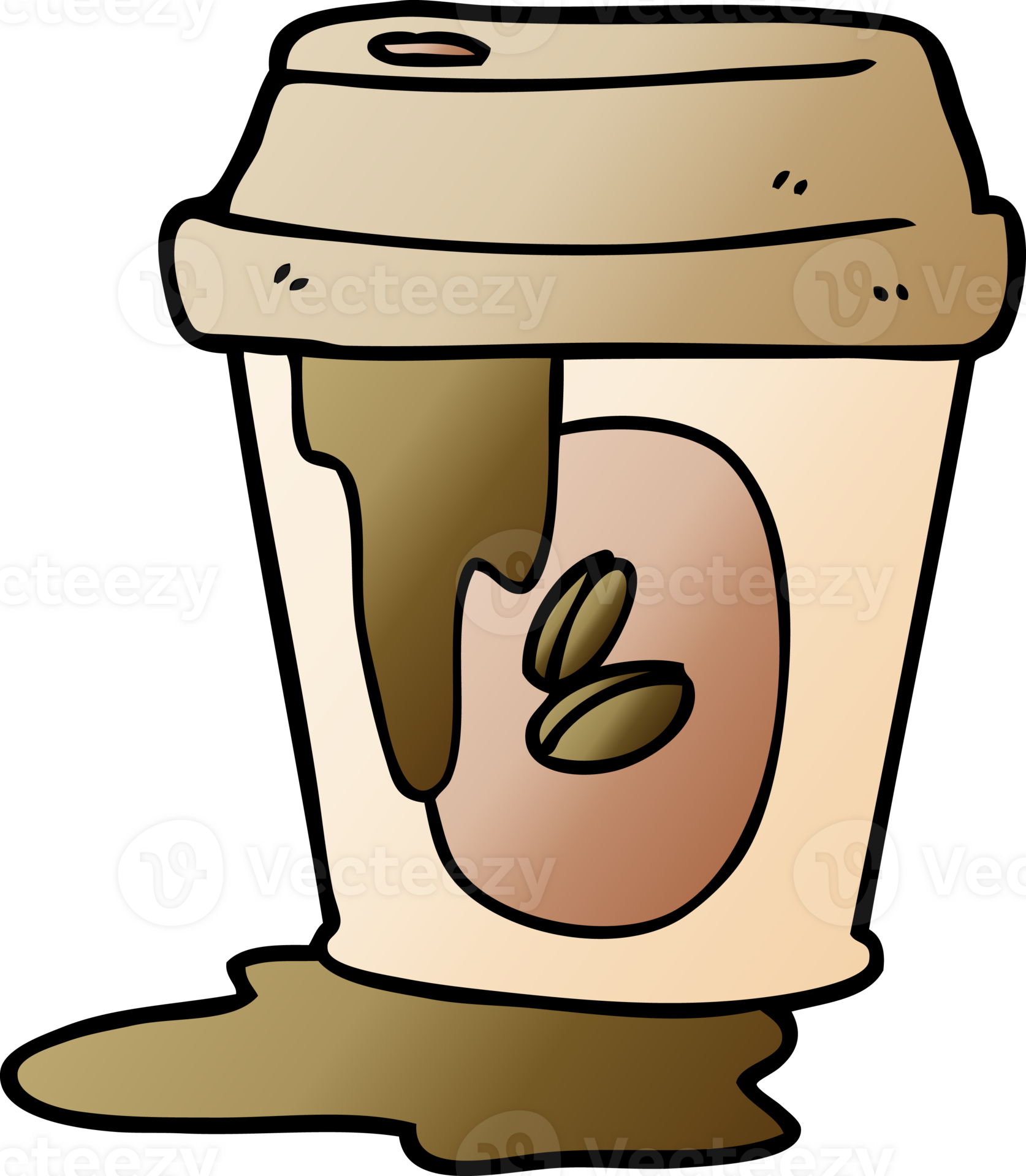 Messy Coffee Cup Cartoon 40075428 Png