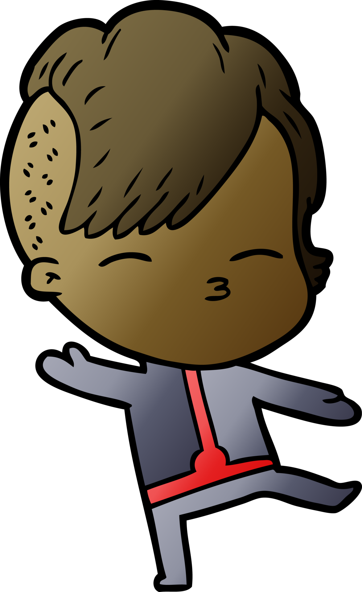 Cartoon Girl Wearing Futuristic Clothes 40079613 Png