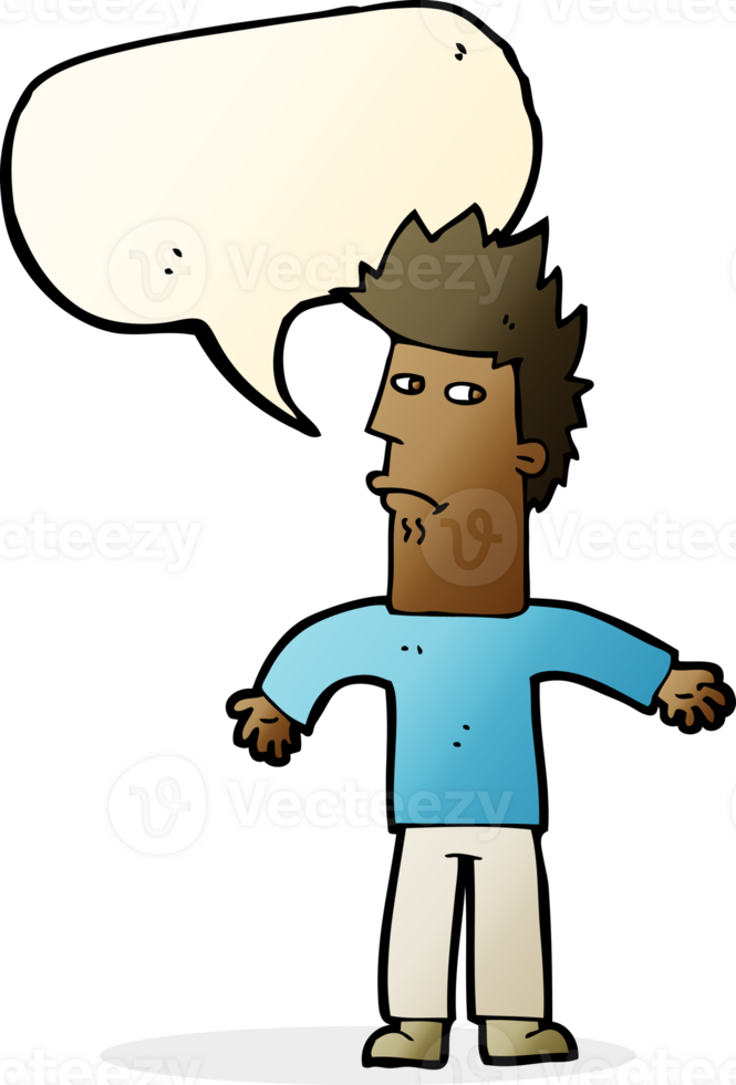 cartoon confused man with speech bubble 40081536 PNG cartoon confused man with speech bubble 40081536 PNG
