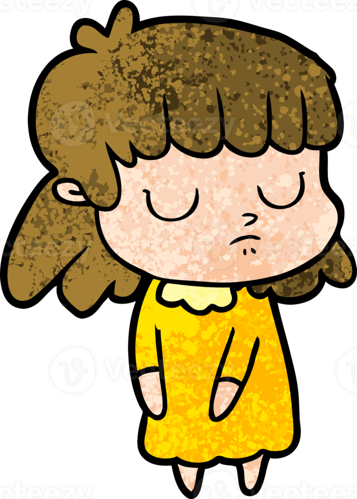 cartoon indifferent woman 40082981 PNG
