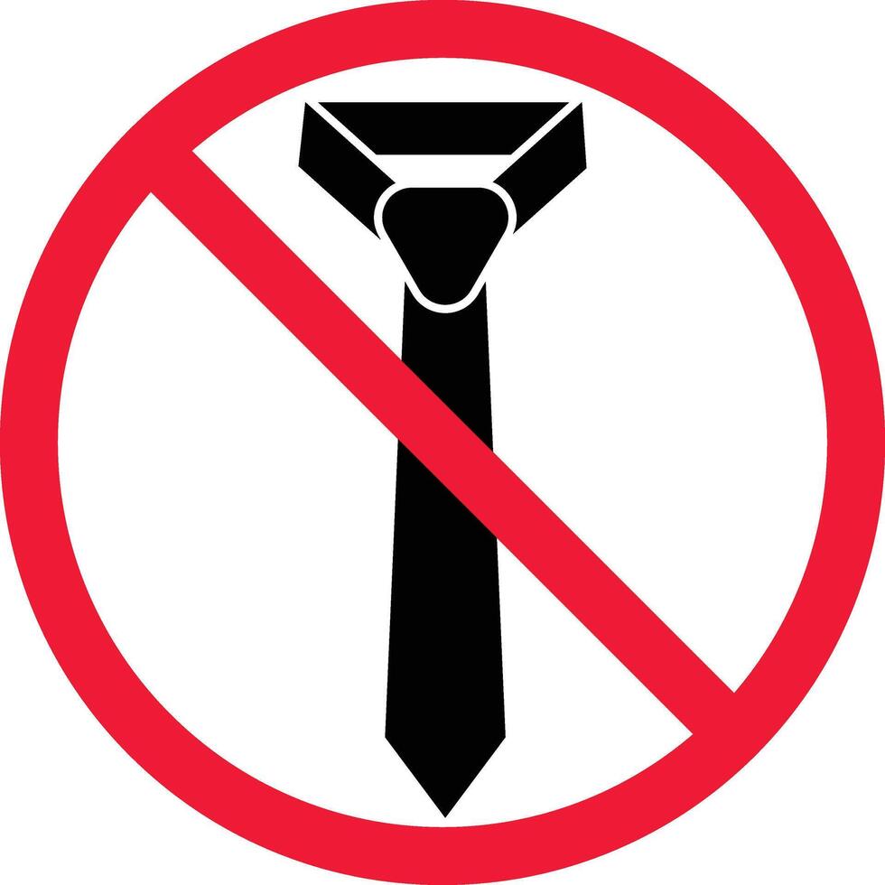 No Neck Tie Prohibition Sign Symbol 40109332 Vector Art At Vecteezy