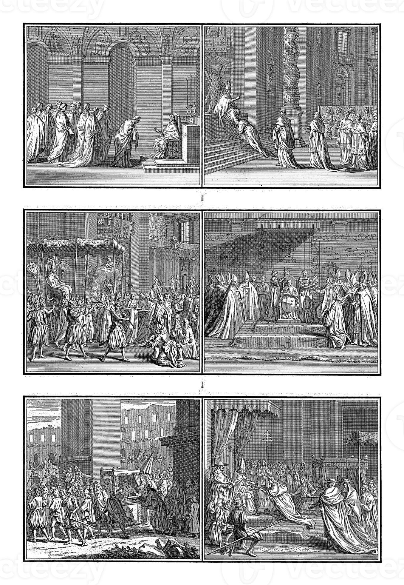 Installation and coronation of a new pope, Bernard Picart workshop of, after Bernard Picart ...