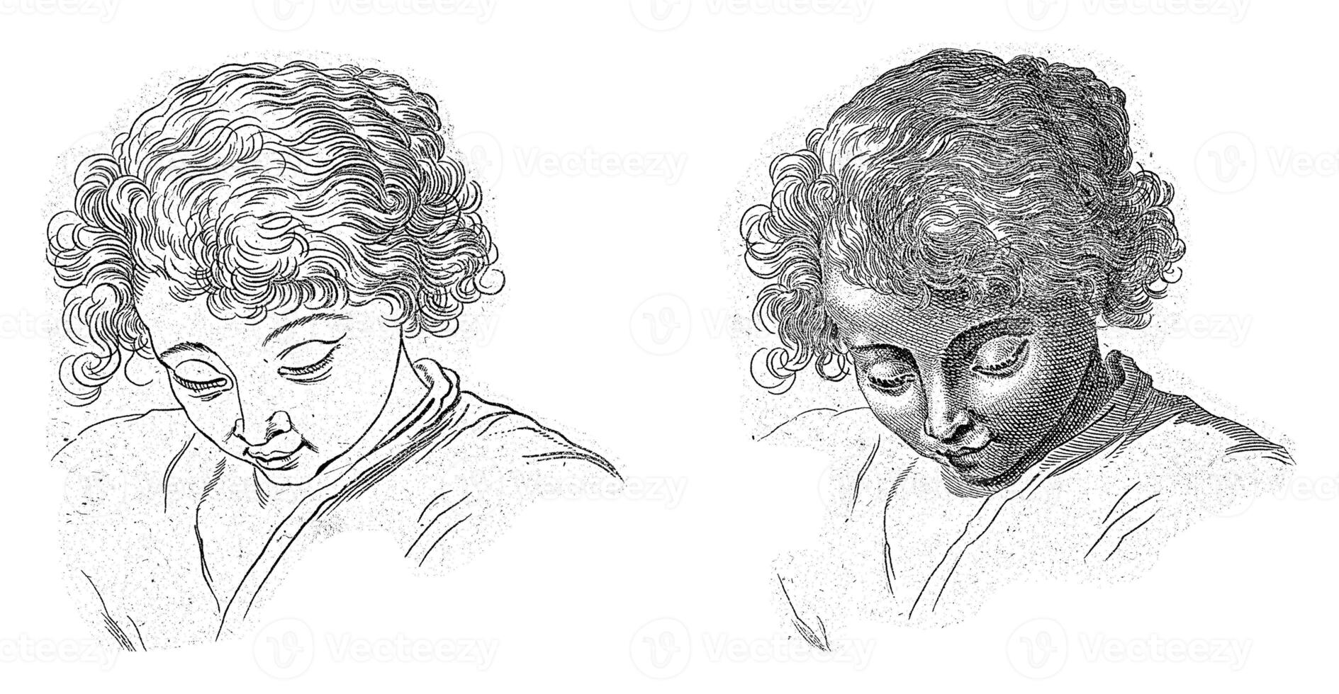 Study of the head of a child looking down 40118847 Stock Photo at Vecteezy