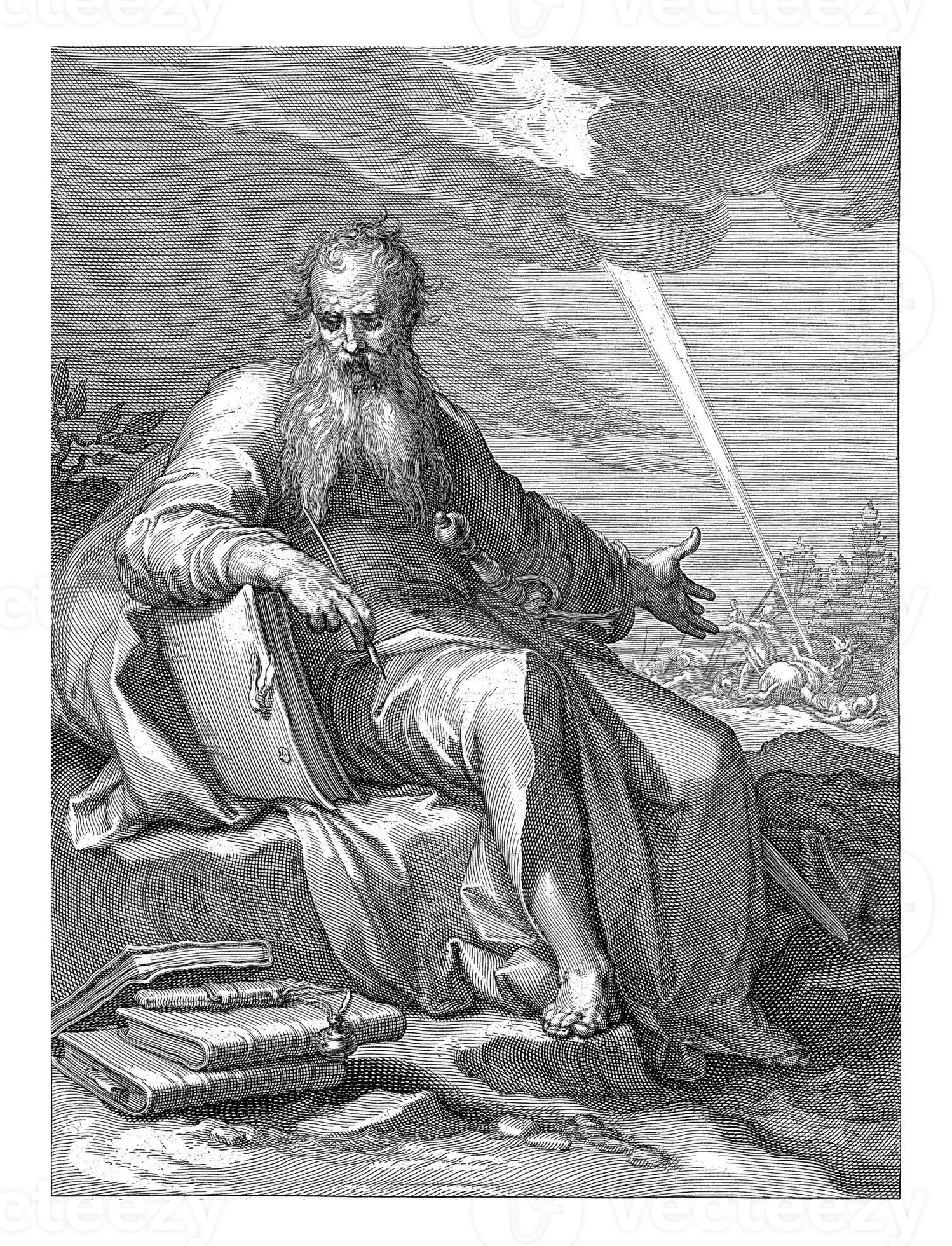 Penitent H. Paulus, Willem Isaacsz. van Swanenburg, after Abraham Bloemaert, 1609 - 1611 ...