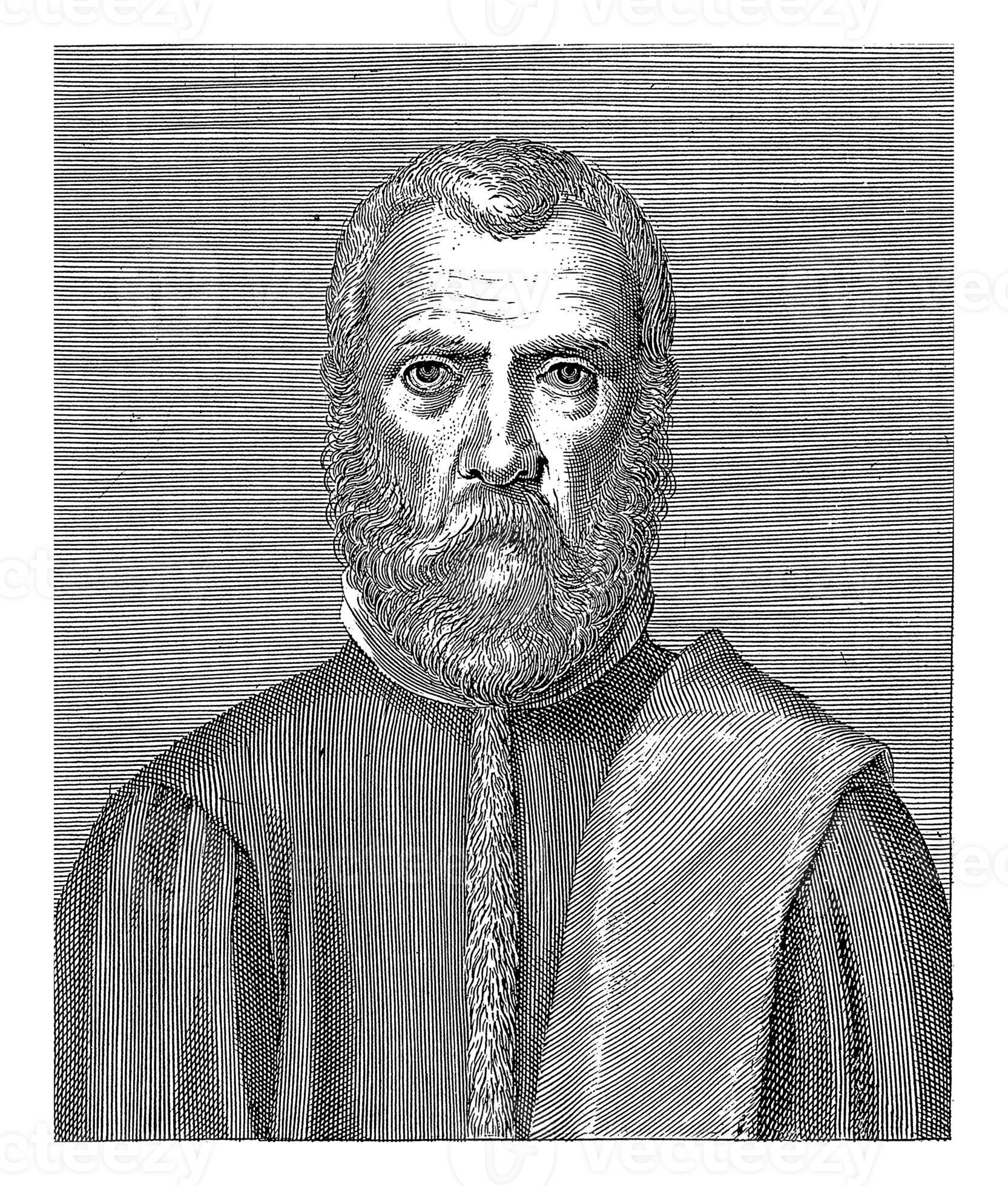 Portrait of painter Jacopo Tintoretto, Monogrammist IP Italy, c. 1600 - c. 1699 40127634 Stock ...