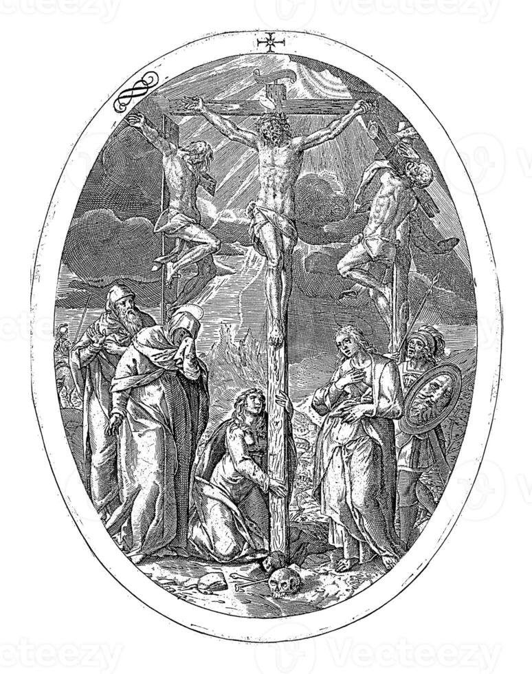Crucifixion of Christ, Crispijn van de Passe I, 1600 40129206 Stock Photo at Vecteezy