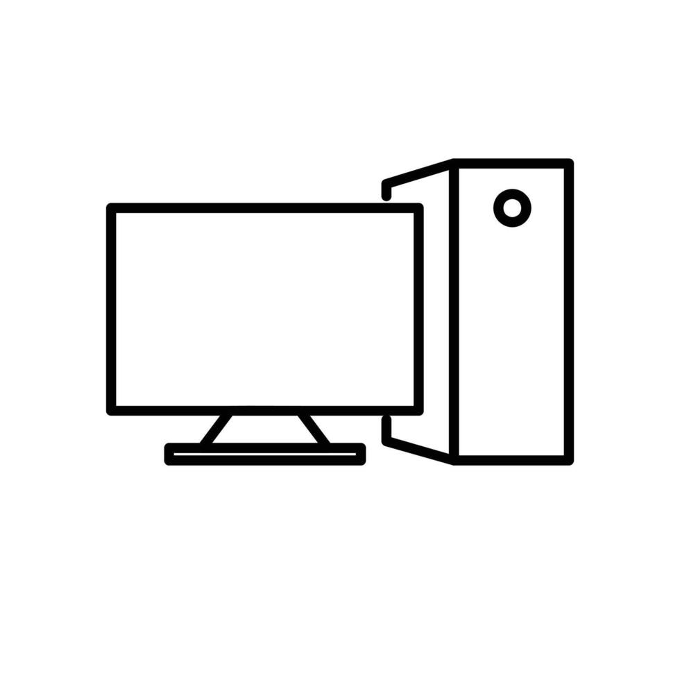 Personal computer line icon design 40136025 Vector Art at Vecteezy
