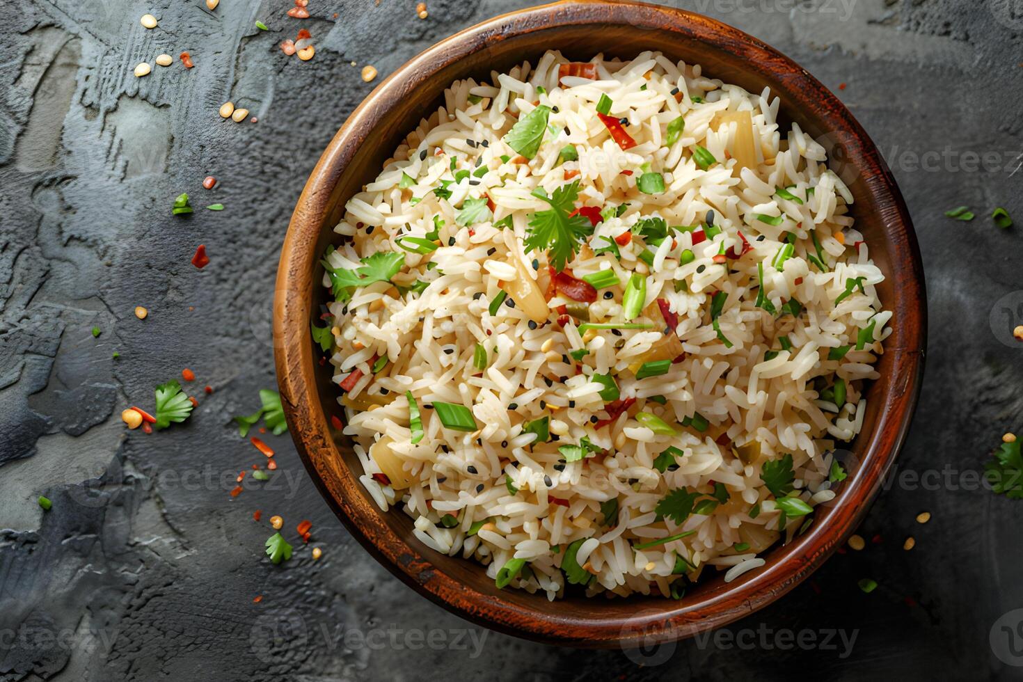 AI generated mandi rice or mandhi rice isolated on black background ...