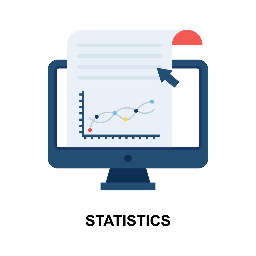 Have a look at this unique icon of data analytics in modern flat style ...
