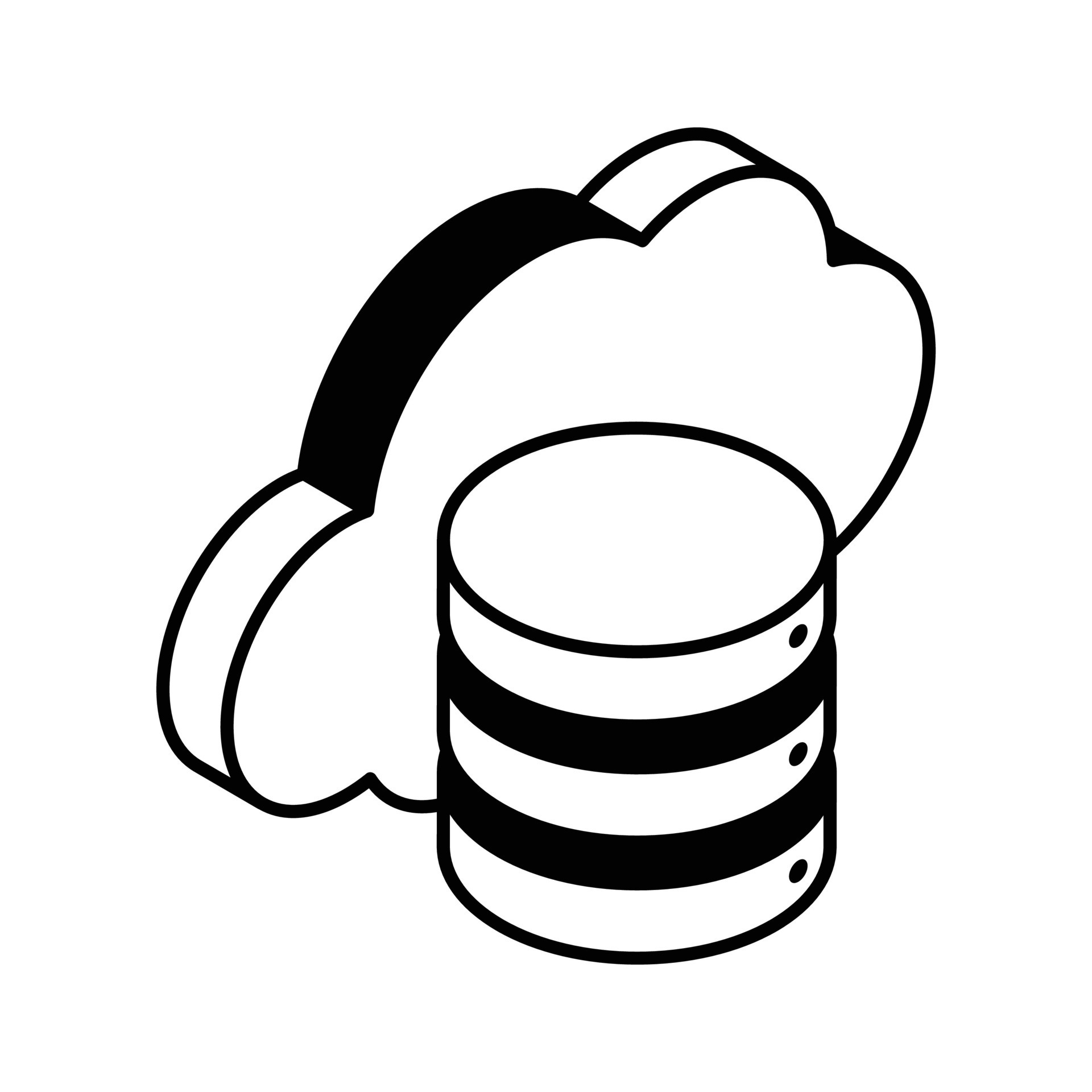 Database With Cloud Depicting Isometric Vector Of Cloud Storage 40155805 Vector Art At Vecteezy