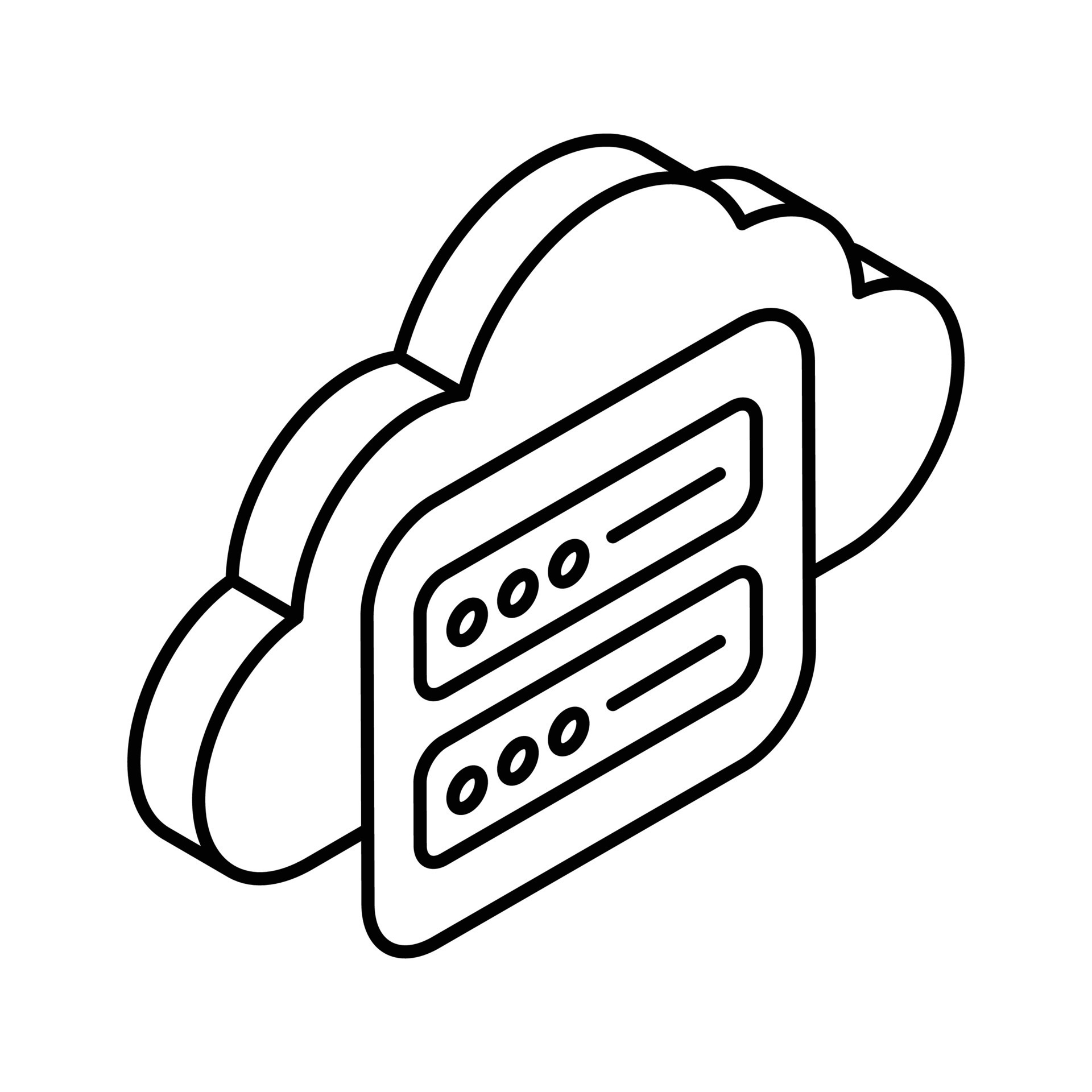 Cloud Server Data Storage Premium Vector Of Online Data Storage