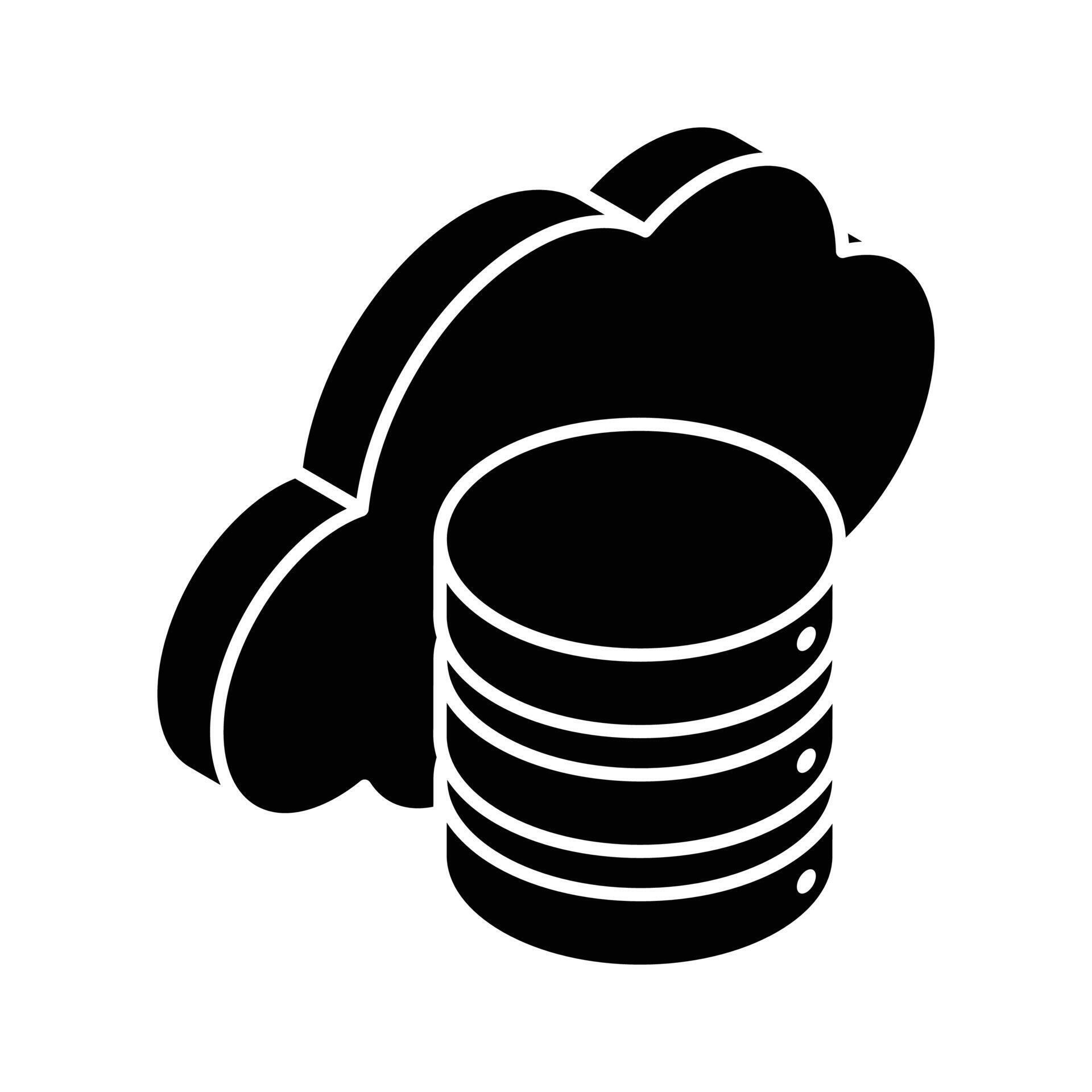 Database With Cloud Depicting Isometric Vector Of Cloud Storage 40156433 Vector Art At Vecteezy