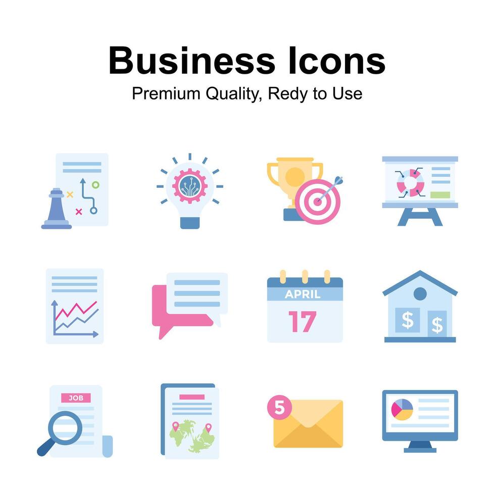 Carefully crafted pack of business and finance icons in modern style ...