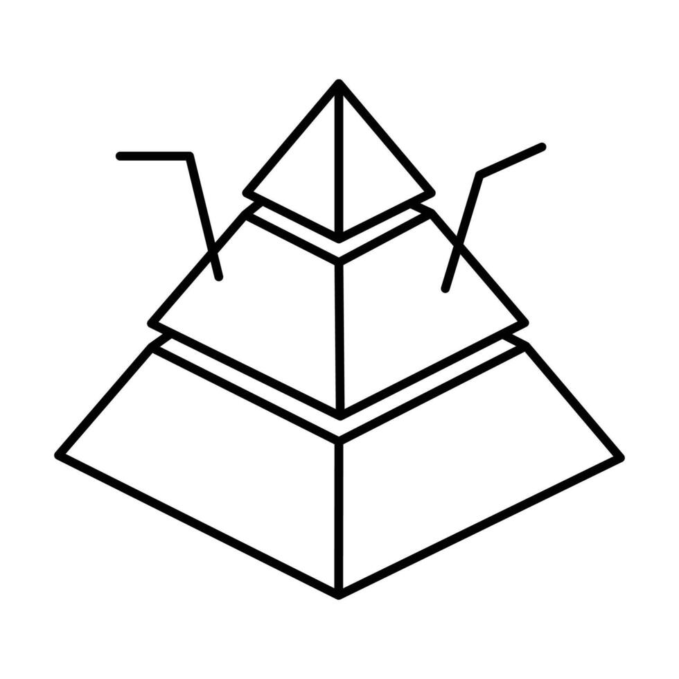 Triangle shape graph, vector design of pyramid infographics, pyramid ... Triangle shape graph, vector design of pyramid infographics, pyramid ...