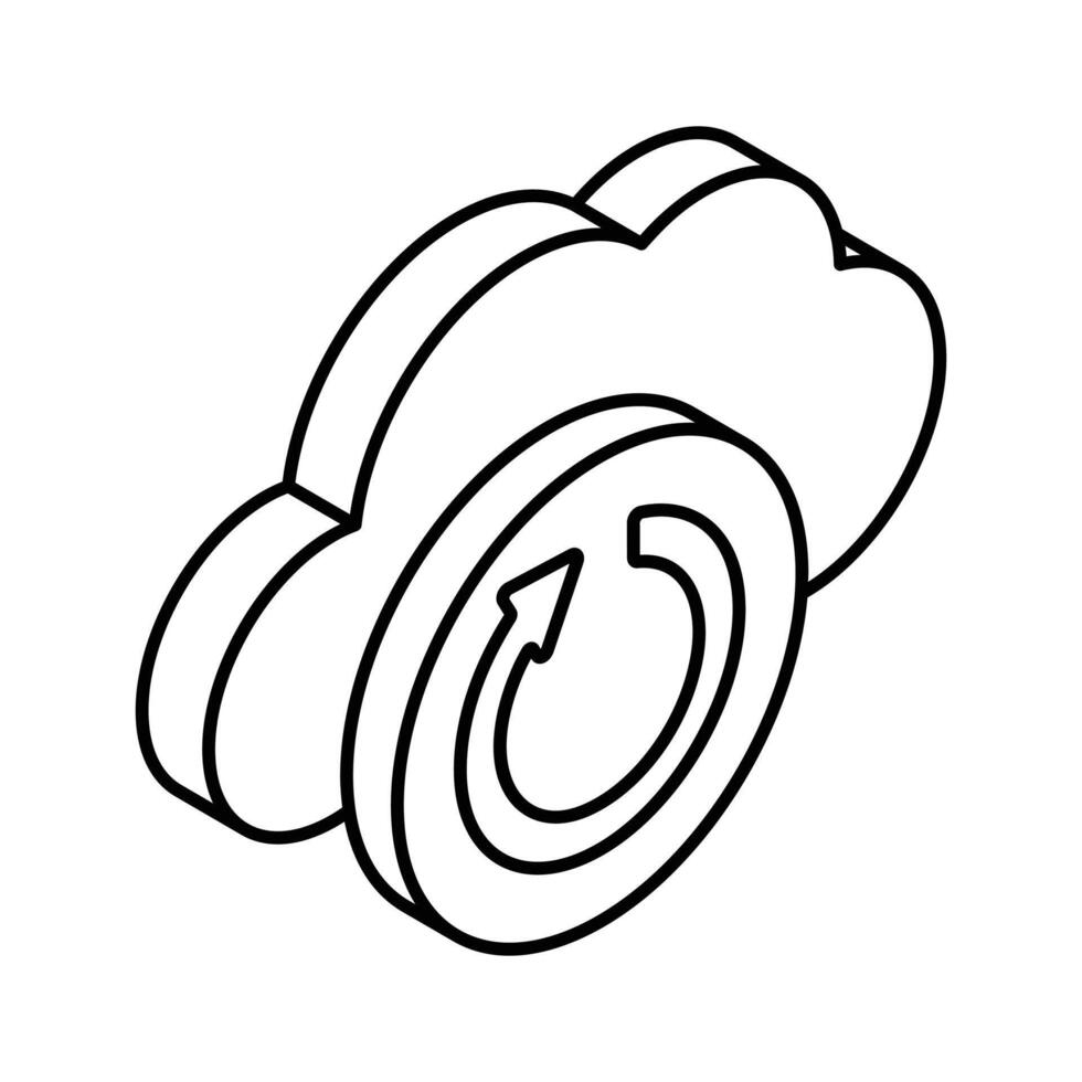 Get Your Hands On This Beautiful Icon Of Cloud Updating Cloud Syncing Vector Design 40158796