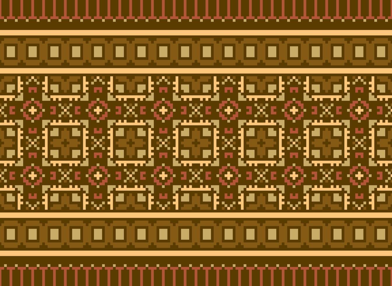 Cross Stitch. Geometric ethnic patterns. Design for Saree, Patola, Sari, Dupatta, Vyshyvanka ...