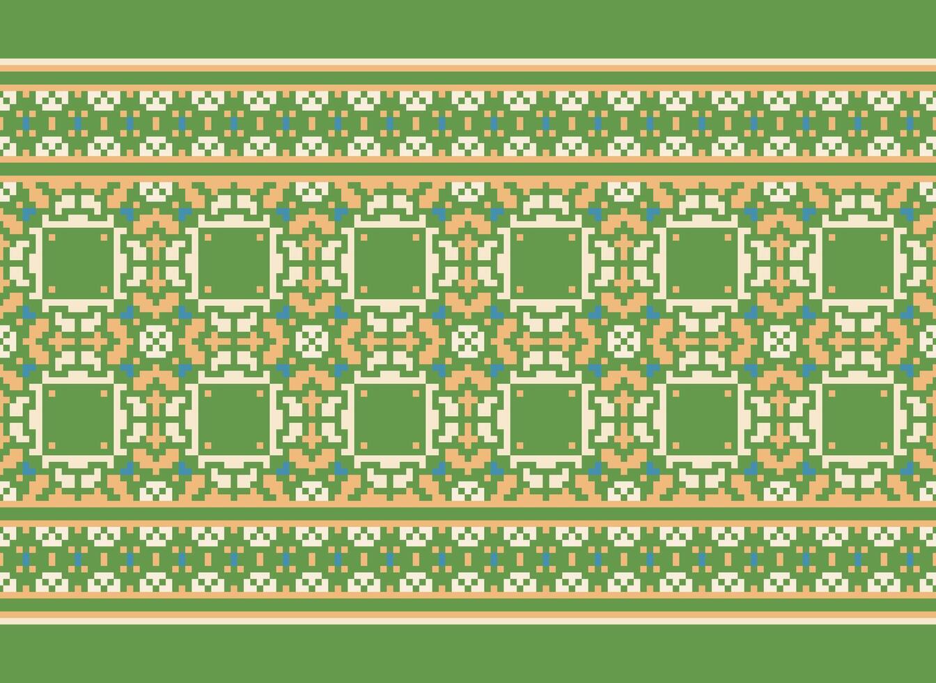 Cross Stitch. Geometric ethnic patterns. Design for Saree, Patola, Sari, Dupatta, Vyshyvanka ...