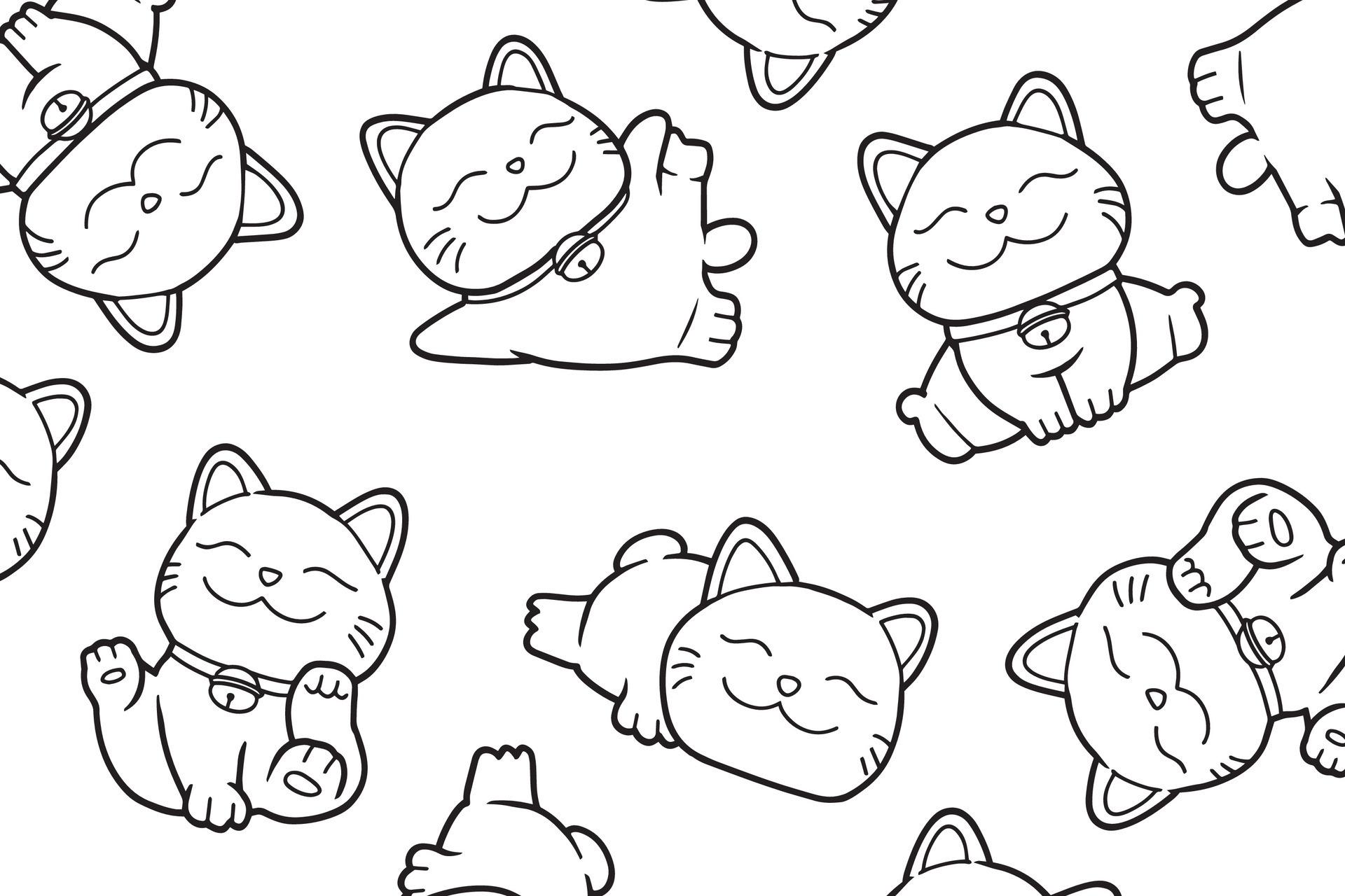 Illustration Vector Graphic Of Cute Cat Pattern 40165022 Vector Art At Vecteezy